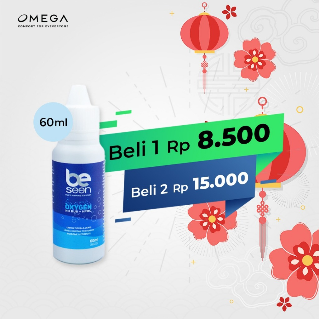 Jual PROMO OMEGA BE SEEN WITH OXYGEN 60ml CAIRAN SOFTLENS | Shopee Indonesia