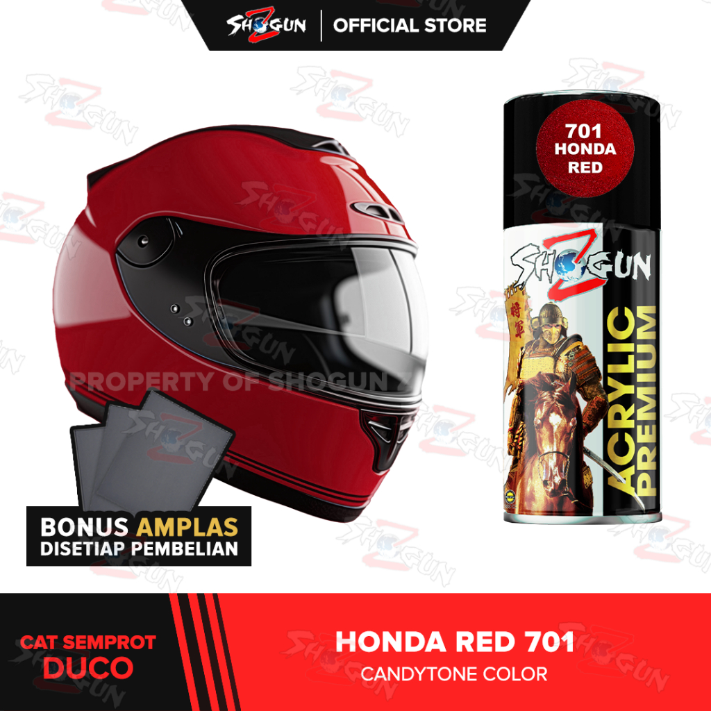 Jual Cat Semprot Motor Shogun Z Paint Acrylic Premium Honda Red 701 ...