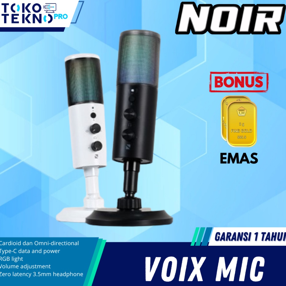 Jual Harga Spesial Noir Voix Microphone Condenser Zero Latency With USB ...