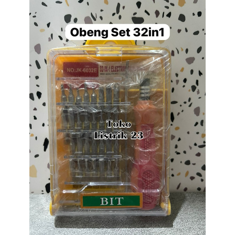 Jual Obeng jam / Obeng hp set lengkap 32 in 1 multi | Shopee Indonesia