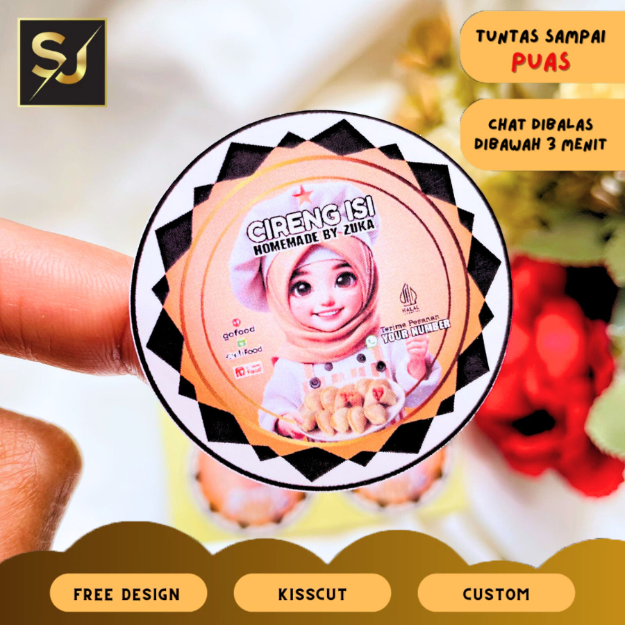 Jual 5-8 Sangjaya Stiker Jajan Umkm Cireng Cilok Cibay Sticker Bentuk ...