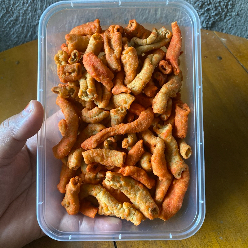 Jual Keripik Usus Crispy Original/Pedas Balado 500ml 150gr | Shopee ...