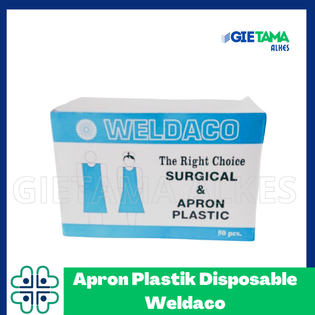 Jual Apron Medis Plastik Weldaco/ Apron Disposible isi 50' | Shopee ...