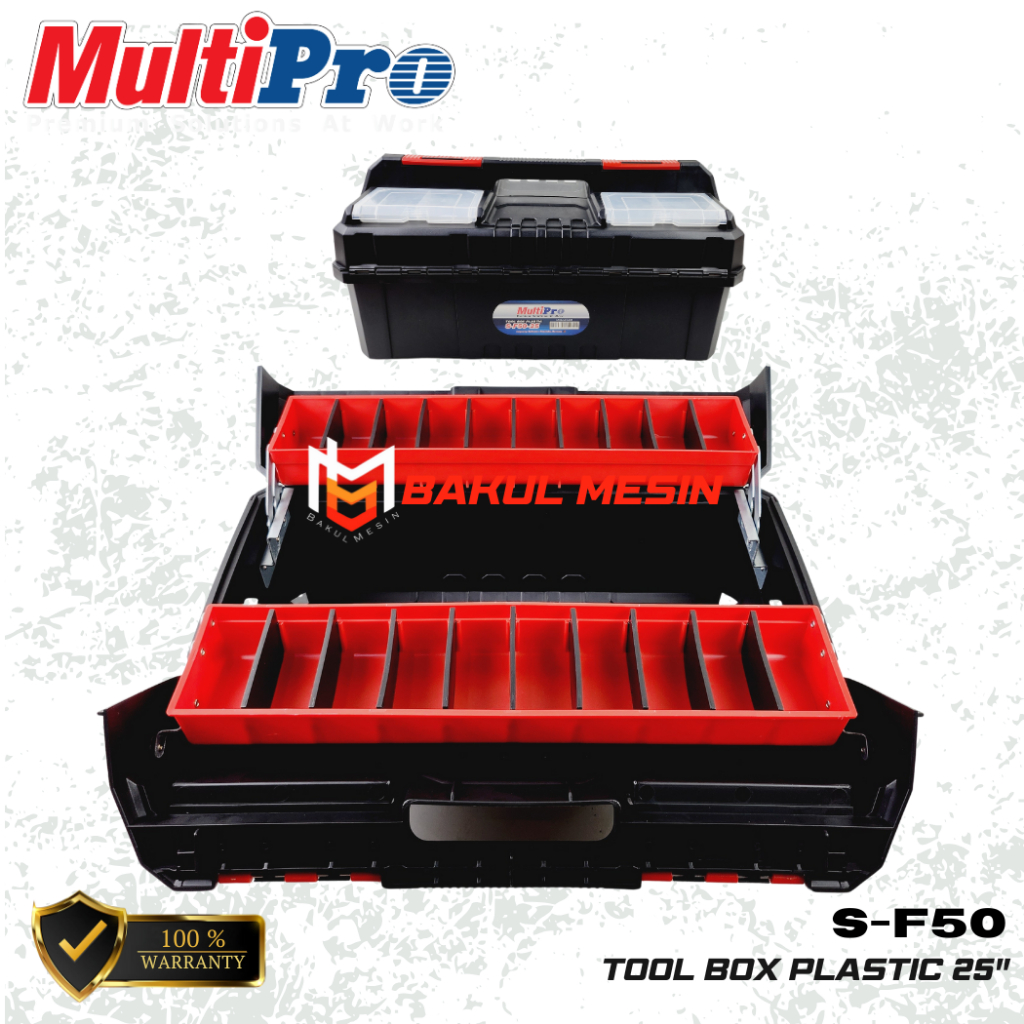 Jual MULTIPRO S-F50 ToolBox Tool Box Plastik 25inch Kotak Alat Perkakas ...