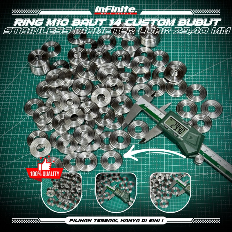 Jual RING M10 RING 14 BAUT DRAT 14 CUSTOM BUBUT STAINLESS BERKUALITAS ...