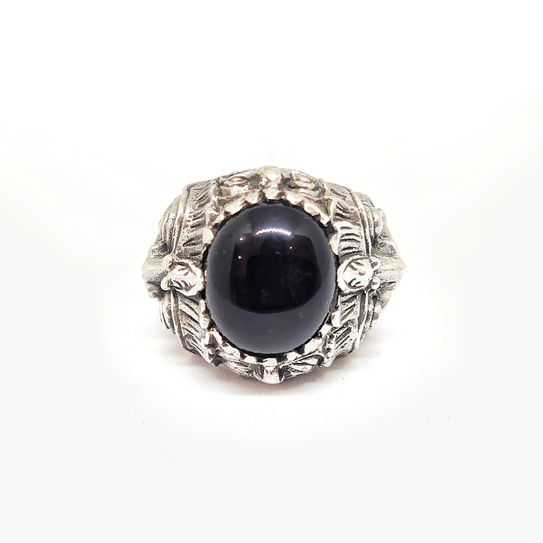 Jual Cincin Ring Perak silver Ukir Barong Rangda Batu Permata Hijau ...