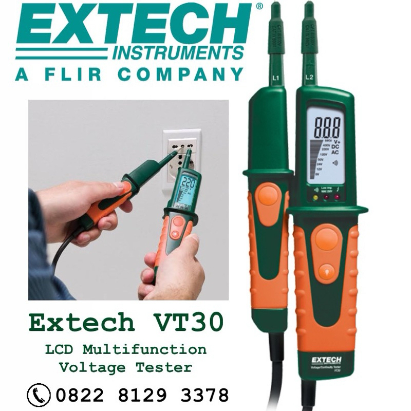 Jual Extech VT30 - VT 30 Voltage Testers (LCD Multifunction) | Shopee ...