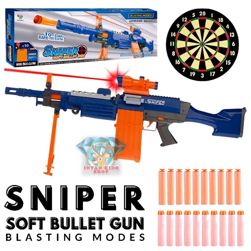 Jual MAINAN ANAK TEMBAKAN BLASTER SENAPAN SNIPER SOFT BULLET TOY GUN ...