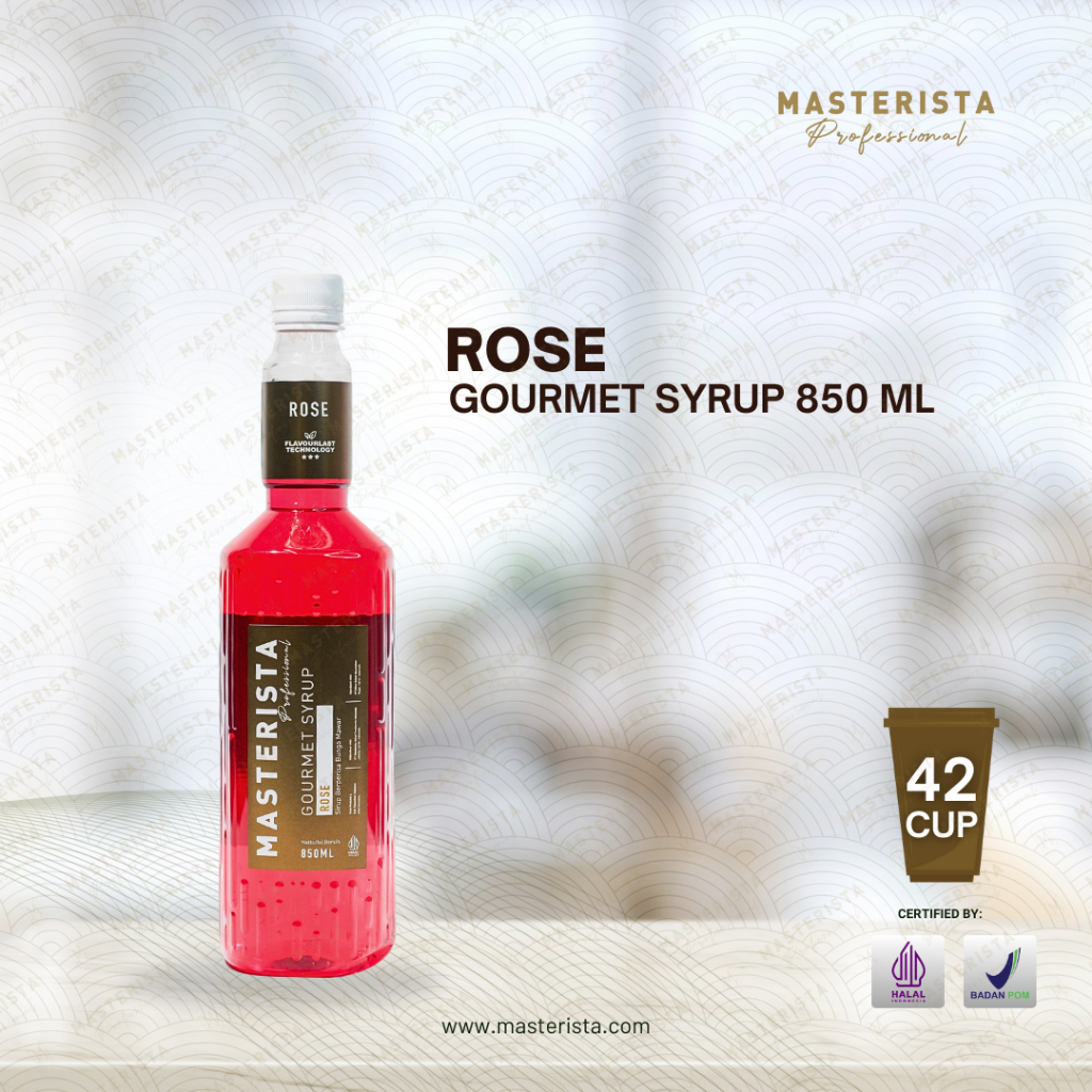 Jual Masterista Sirup Rasa Rose 850ml / Sirup Rose / Rose Syrup ...
