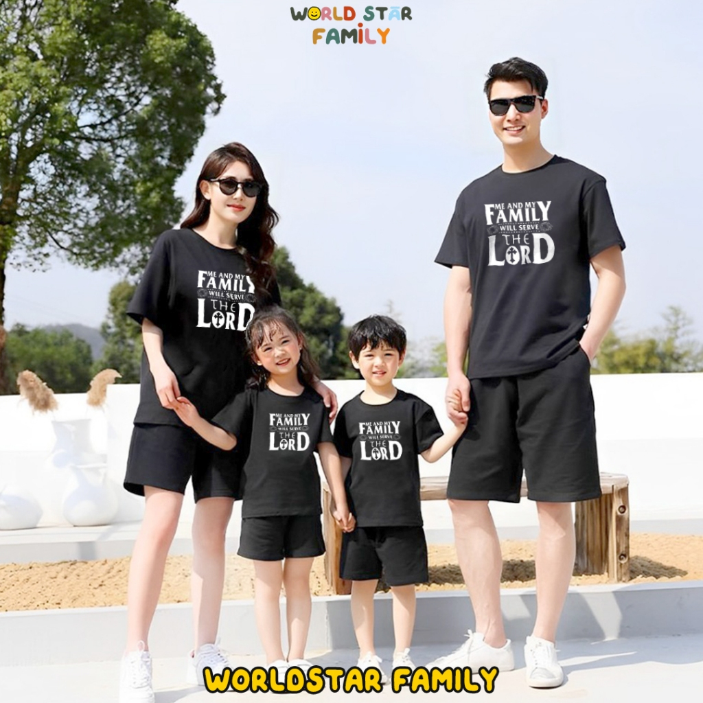 Jual WSF Kaos Couple Keluarga FAMILY SERVE LORD Kaos Couple Keluarga ...