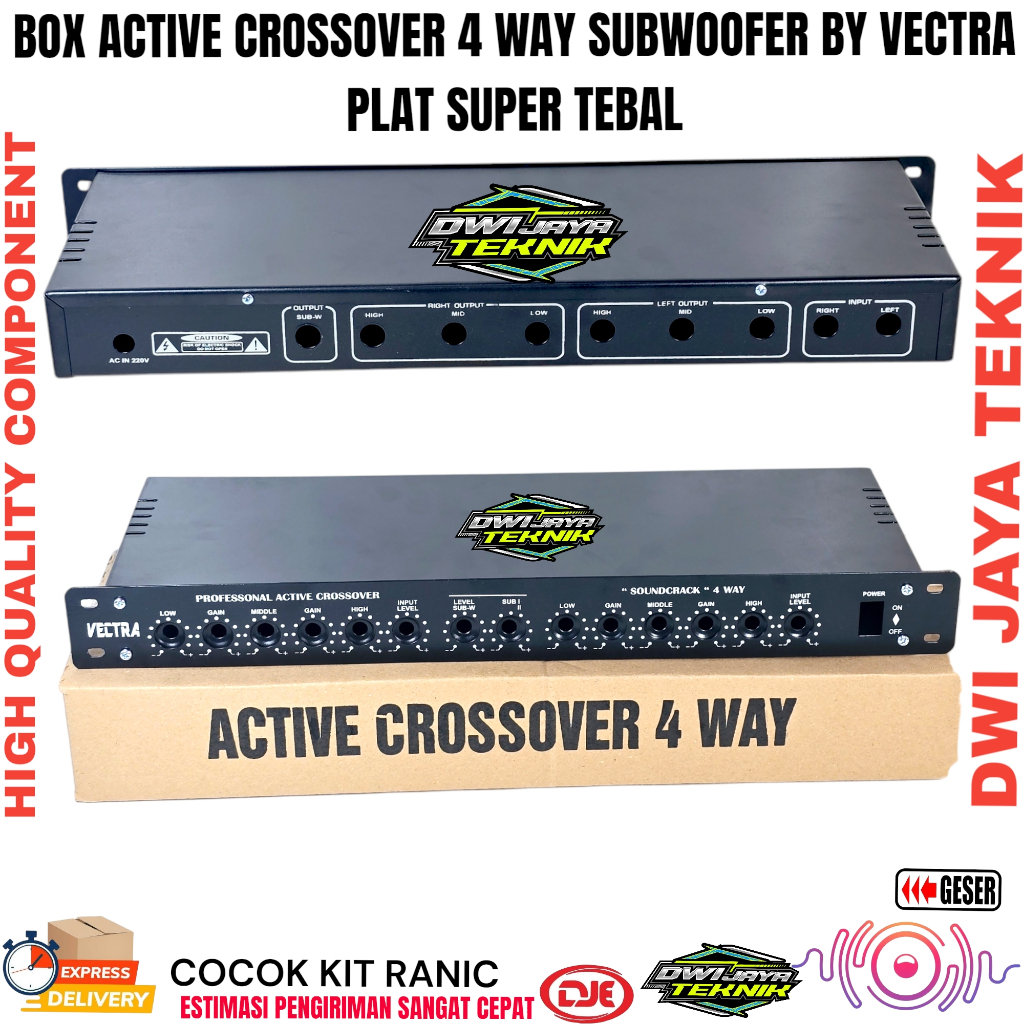Jual Box Crossover 4 way Plus Subwoofer By Vectra Cocok Untuk Kit Ranic SOUNDCRACK | Shopee ...