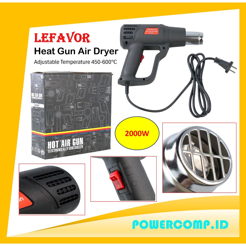 Jual Lefavor Heat Gun! Hot Air Gun! Pistol Blower Udara Panas Daya ...