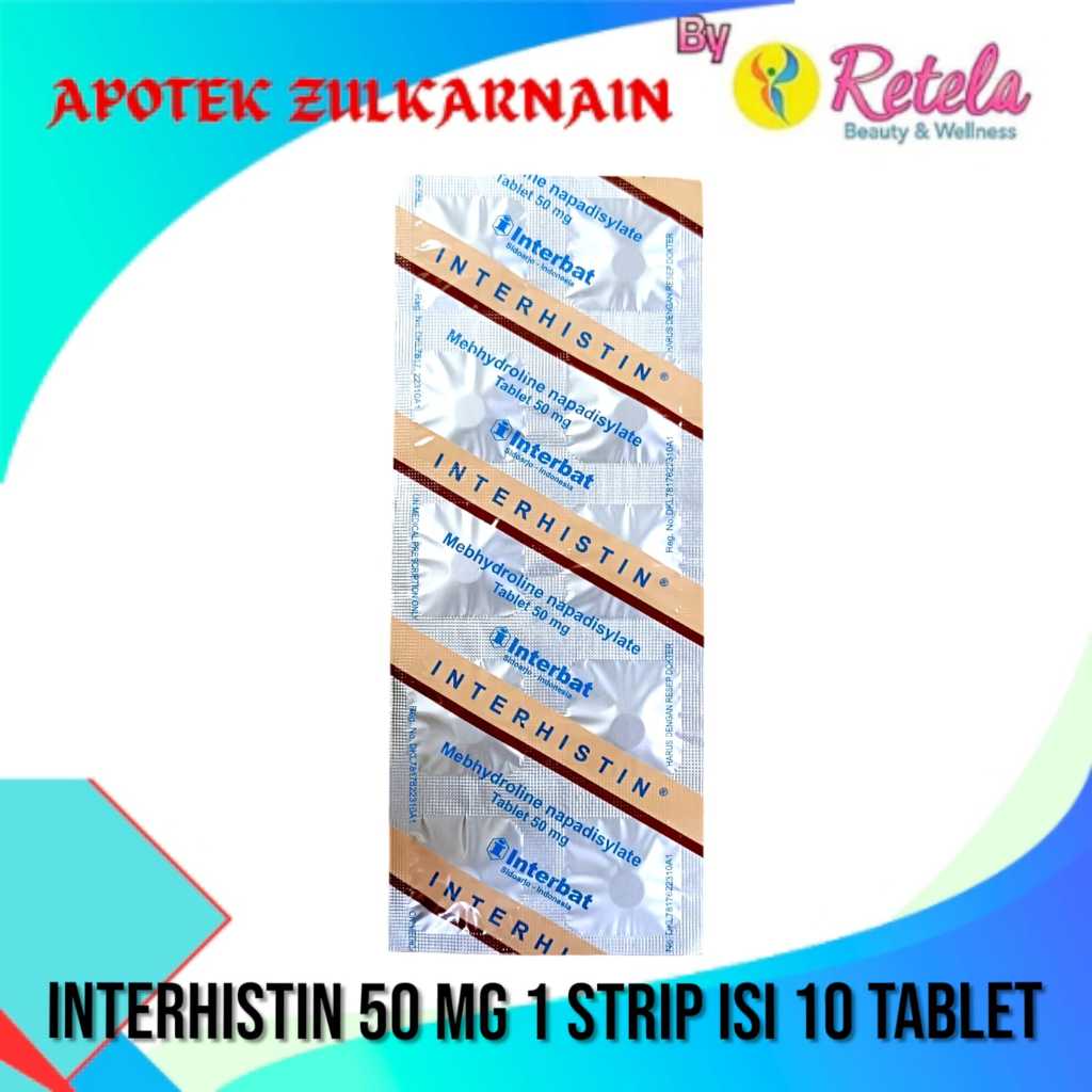 Jual INTERHISTIN 50MG 1 STRIP ISI 10 TABLET | Shopee Indonesia