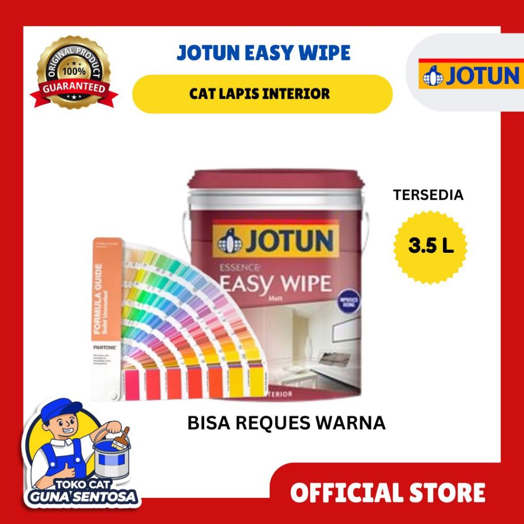 Jual CAT TEMBOK INTERIOR JOTUN EASY WIPE 3.5 LITER (VARIAN WARNA) | Shopee Indonesia