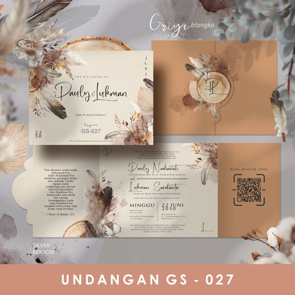 Jual GS-027| Blangko Undangan | Undangan Print | Undangan Kosong ...