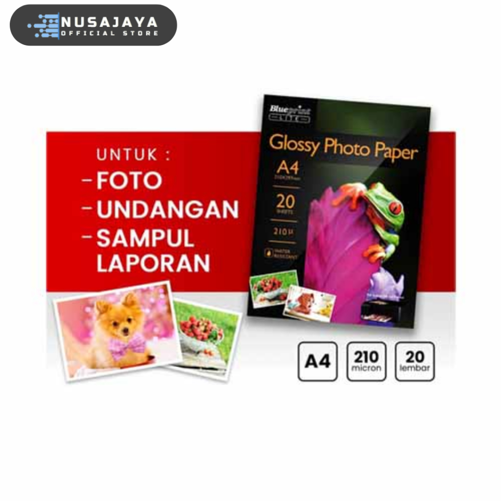 Jual PAPER BLUEPRINT LITE GLOSSY PHOTO PAPER BP-GPA4210 210GSM A4 ...