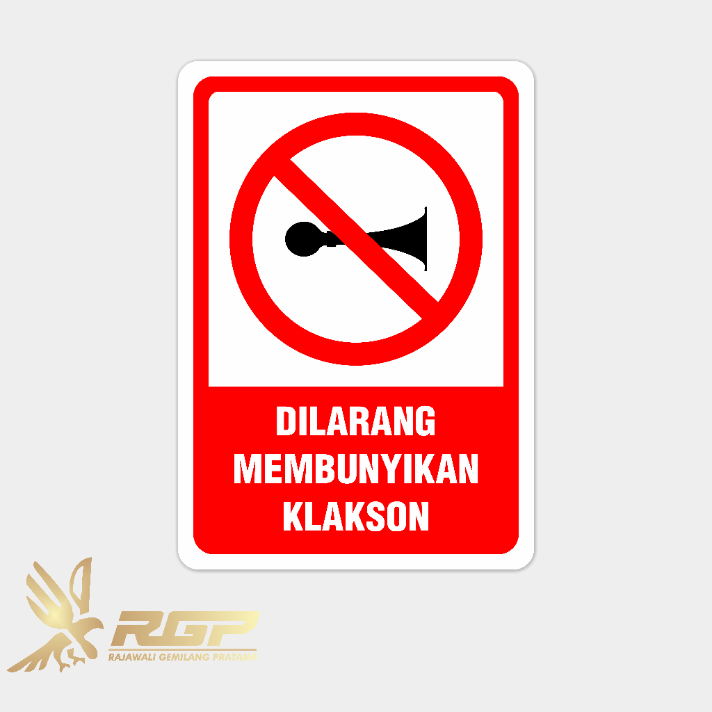 Jual Rambu Dilarang Menyalakan Klakson - Plat Alumunium | Shopee Indonesia