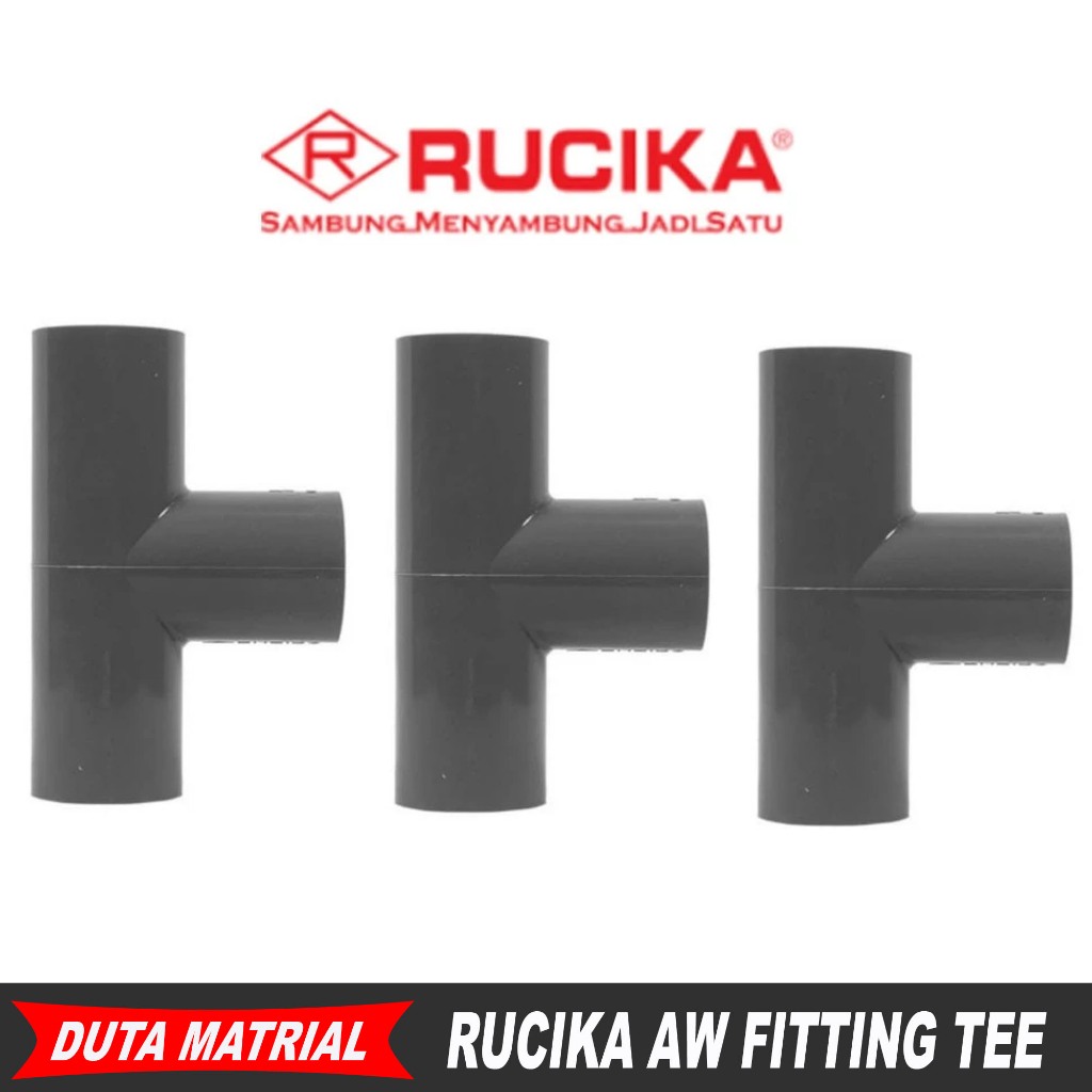 Jual Rucika AW Tee PVC 1" inch / Fitting Sambungan Pipa PVC TEE AW 1'' | Shopee Indonesia