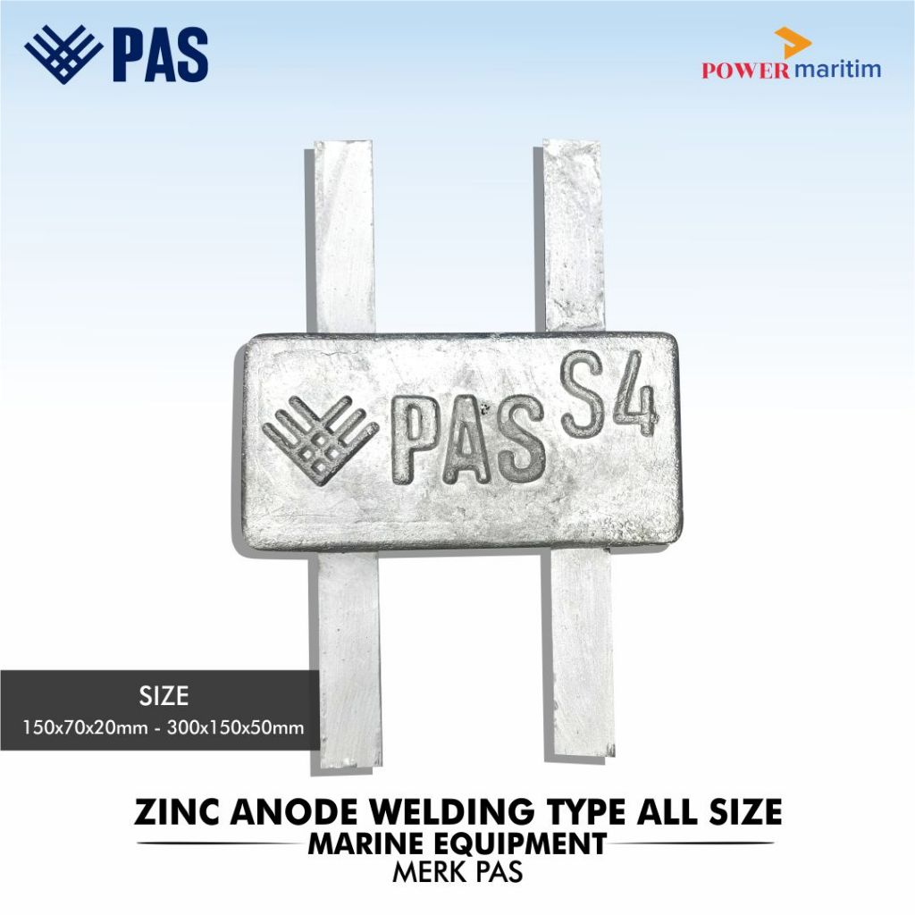 Jual Zink Anode Anti Karat Merk PAS Type S Series Welding Type Zinc ...