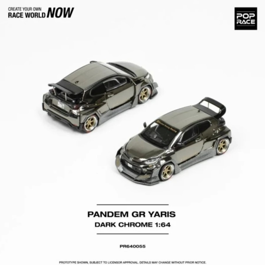 Jual PR640055 - Pop Race Pandem GR Yaris Dark Chrome gold rims | Shopee ...