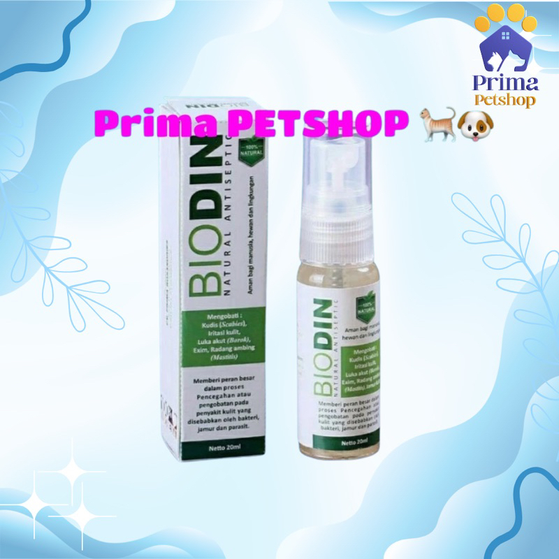 Jual BIODIN SPRAY 20ml OBAT SCADIX, JAMUR KUDIS ANJING DAN KUCING ...