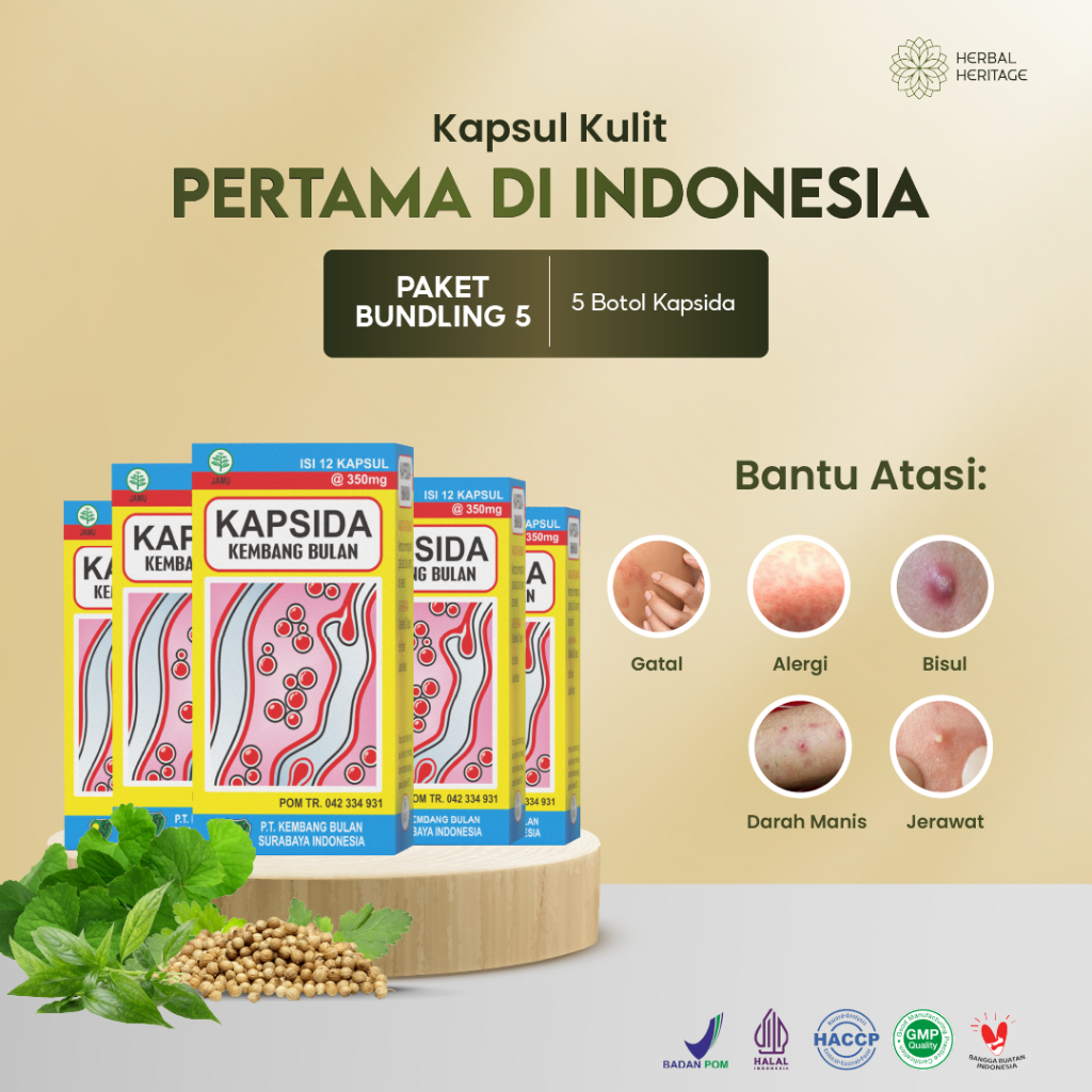 Jual KAPSIDA Bundling 5 - Membantu Meredakan Jerawat, Gatal, Alergi ...