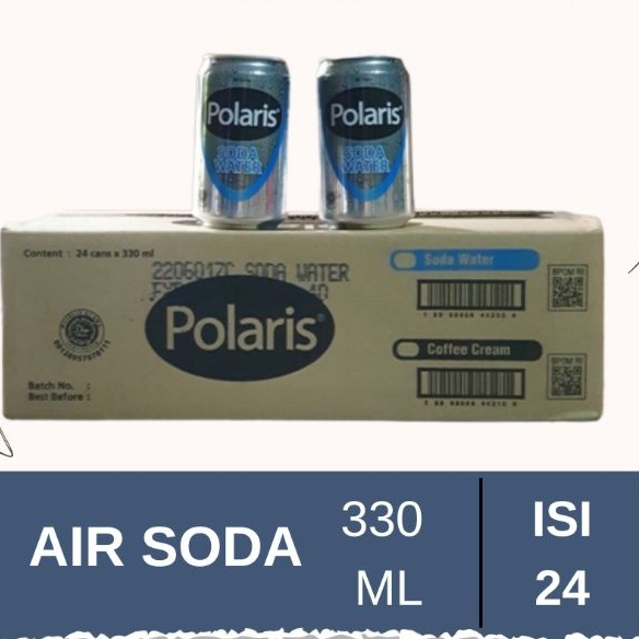 Jual 1 DUS Polaris Soda Water Can Air Soda 24 Cans x 330 ml | Shopee Indonesia