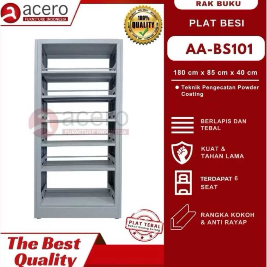 Jual Rak Buku / Rak Buku Perpustakaan / Lemari Buku Besi/ Rak Buku Besi ...