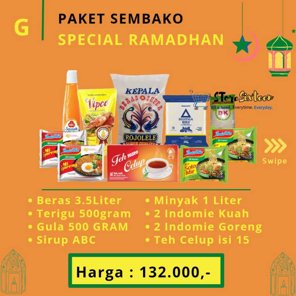 Jual Paket Sembako Ramadhan G / Paket Sembako Murah By Storesixteen | Shopee Indonesia