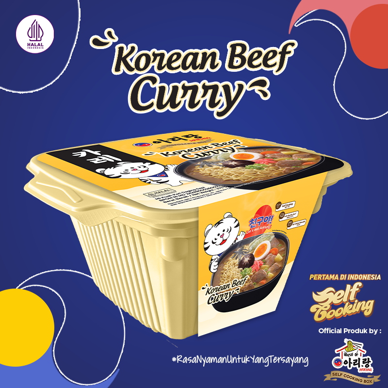 Jual Arirang Self Cooking Disposable Box Korean Beef Curry + Sendok ...
