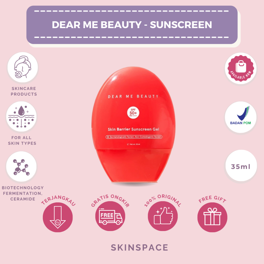 Jual DEAR ME BEAUTY Skin Barrier Physical Sunscreen SPF 50 PA ...