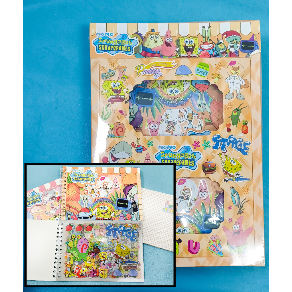 Jual Sticker Buku Aesthentic Karakter Spongebob Sticker Binder Sticker ...