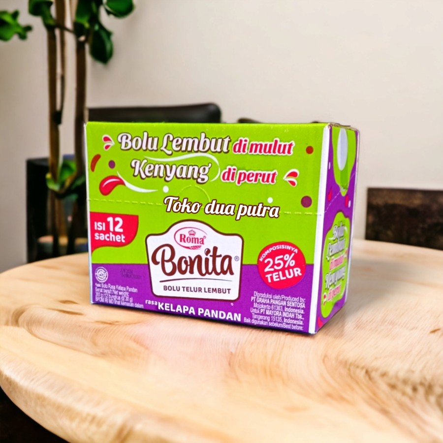 Jual Roma Bonita Bolu Pandan Box isi 12 pcs | Shopee Indonesia