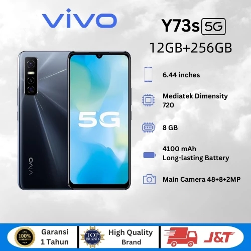 Jual Vivo Y73s 5G HP Murah Cuci Gudang RAM 12GB+256GB 6.44 Inch AMOLED Sensor Sidik Jari di ...