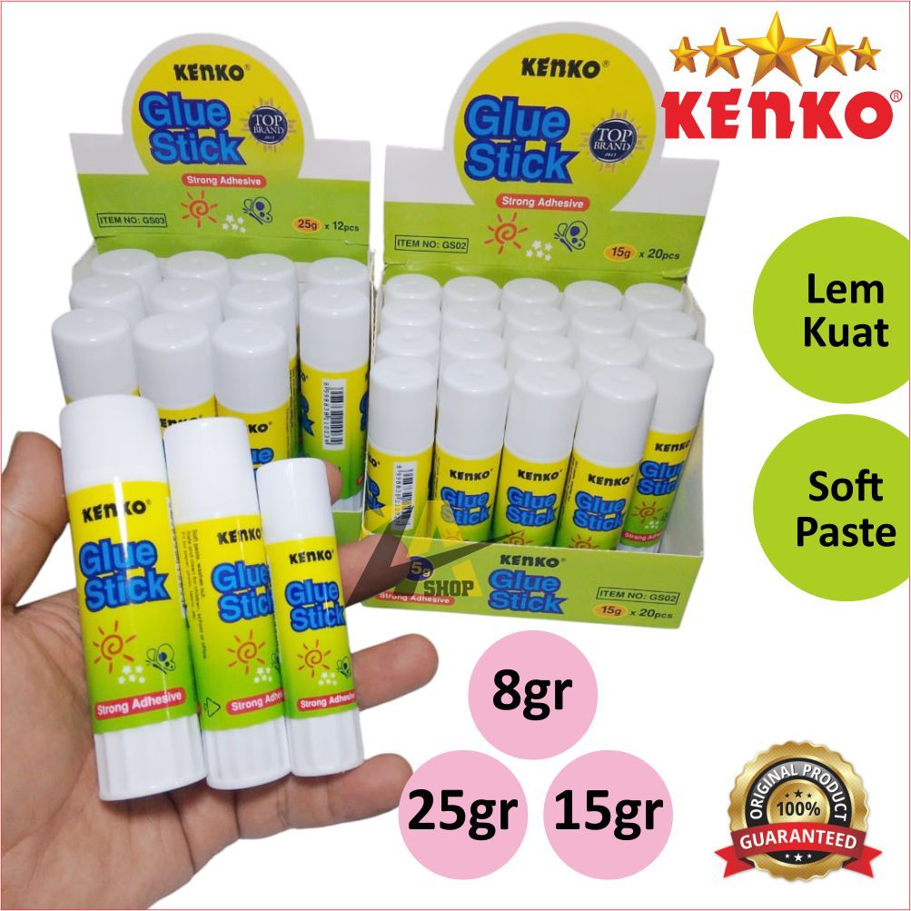 Jual KENKO GLUE STICK / lem kertas harga 1 pcs, Lem Stik / Lem Batang ...