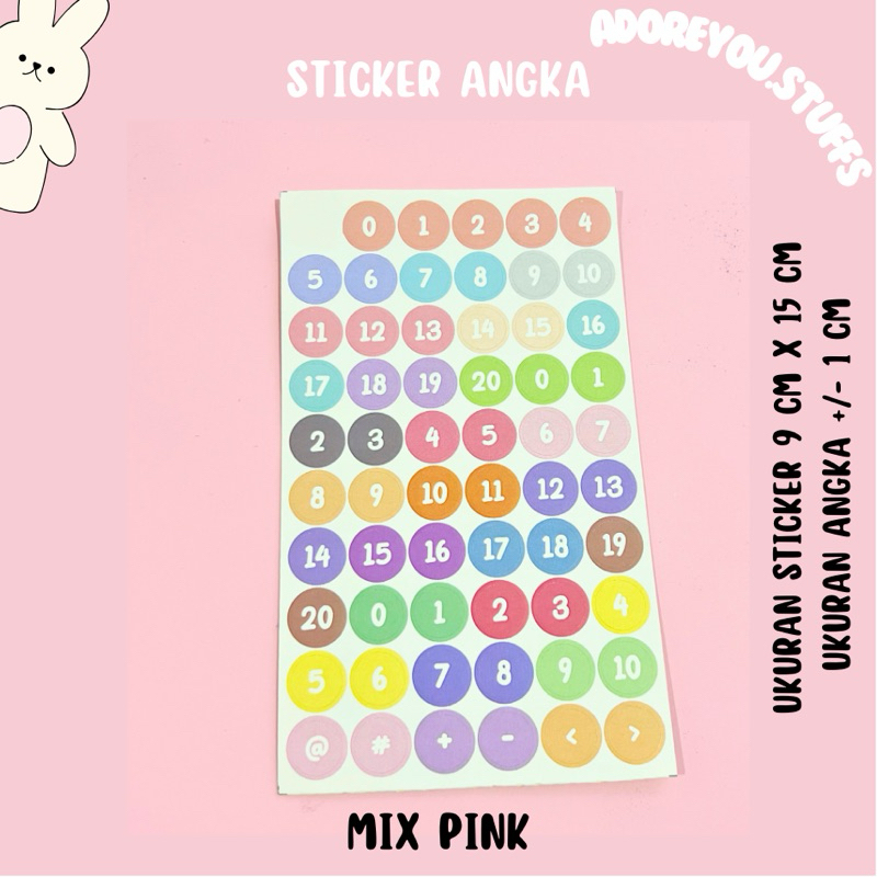 Jual STICKER DECO ANGKA / STICKER JURNAL ANGKA AESTHETIC / STICKER ...