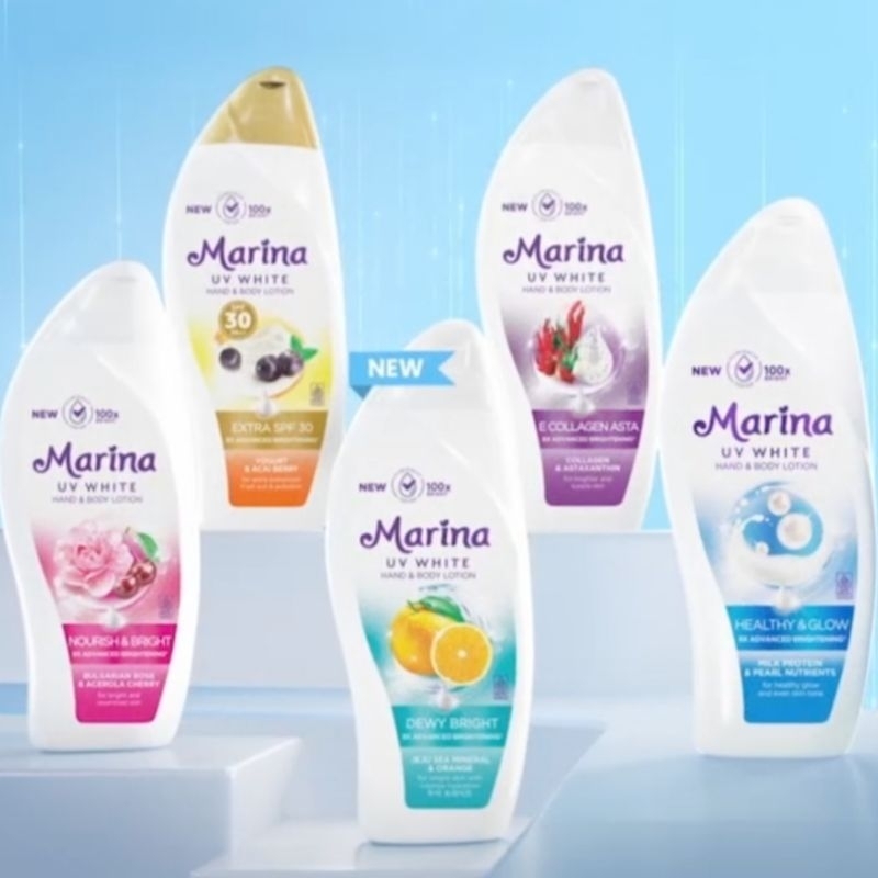 Jual Marina UV White Body Lotion Besar, Jumbo, 350, 460, 185 ml biru ...