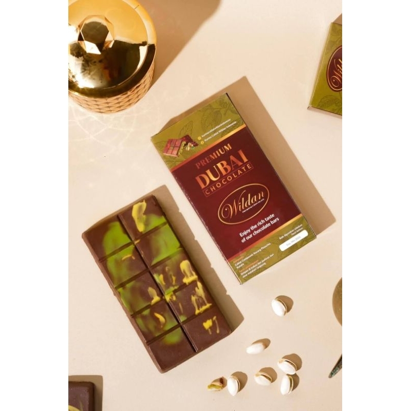 Jual Coklat Dubai by Wildan Original Pistachio dan Kunafa 250gr | Shopee Indonesia