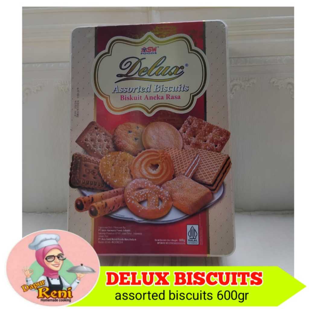 Jual Delux assorted biscuits kemasan kaleng 600gr/kue lebaran | Shopee ...