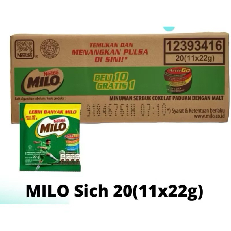 Jual Nestle Milo Sich 20(11x22g) | Shopee Indonesia