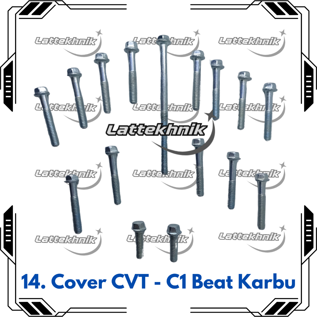 Jual C1. Baut CVT Honda Beat Karbu Full Set / Baud CVT Honda Beat Karbu ...