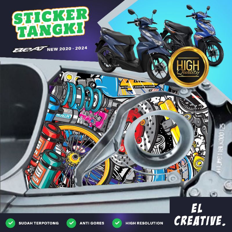 Jual sticker stiker tangky tangki tengki motor honda beat new 2020-2024 ...