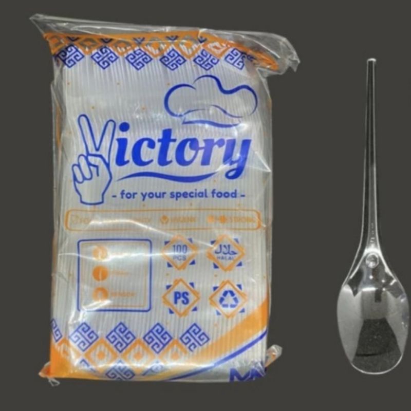 Jual Sendok Makan Plastik Bening Merk Victory Isi 100 Pcs | Shopee ...