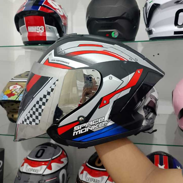 Jual Helm Js Armor Space Monkey Original / Helm Half Face Keren ...