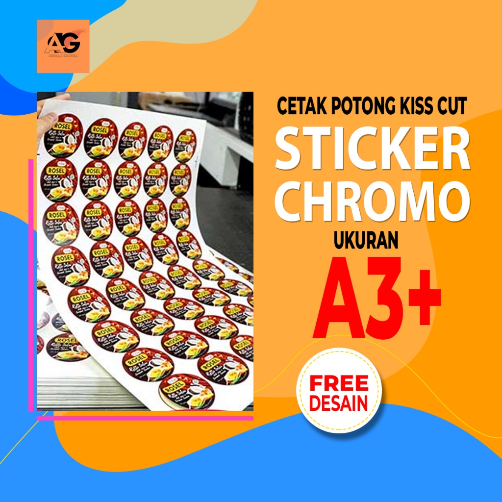 Jual STIKER LABEL CHROMO /STIKER KEMASAN UKURAN A3+ (KISS CUT ...