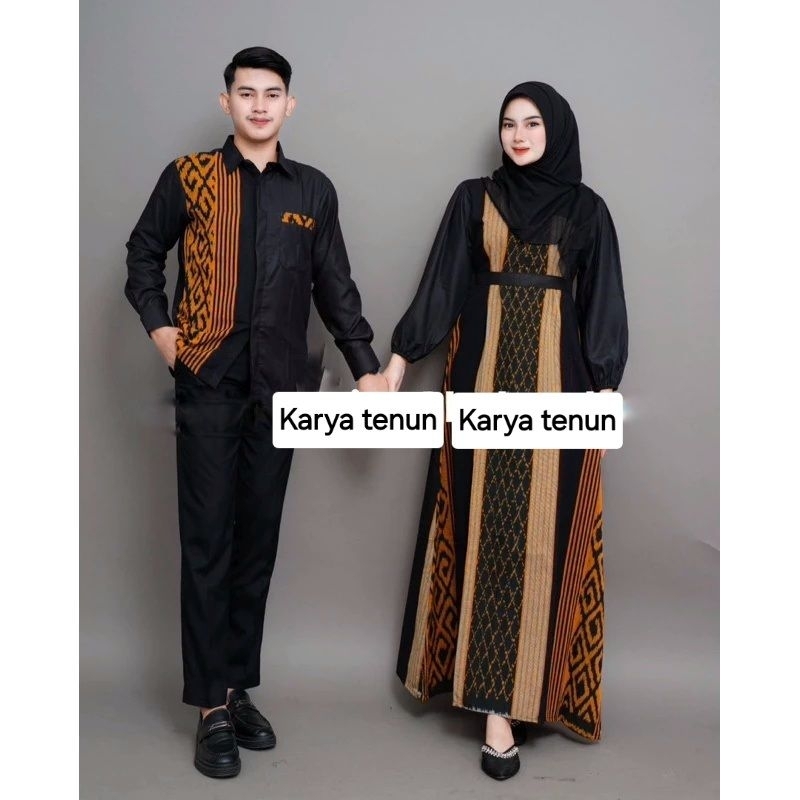Jual BAJU TENUN COUPLE RAYA GOLD - BAJU TENUN COUPLE - BAJU TENUN ...