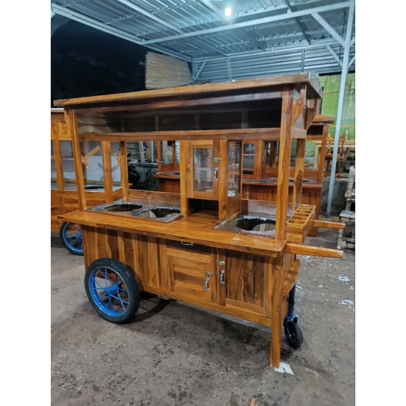 Jual GEROBAK MIE AYAM BAKSO TIGA RODA DAN TIGA LUBANG | Shopee Indonesia