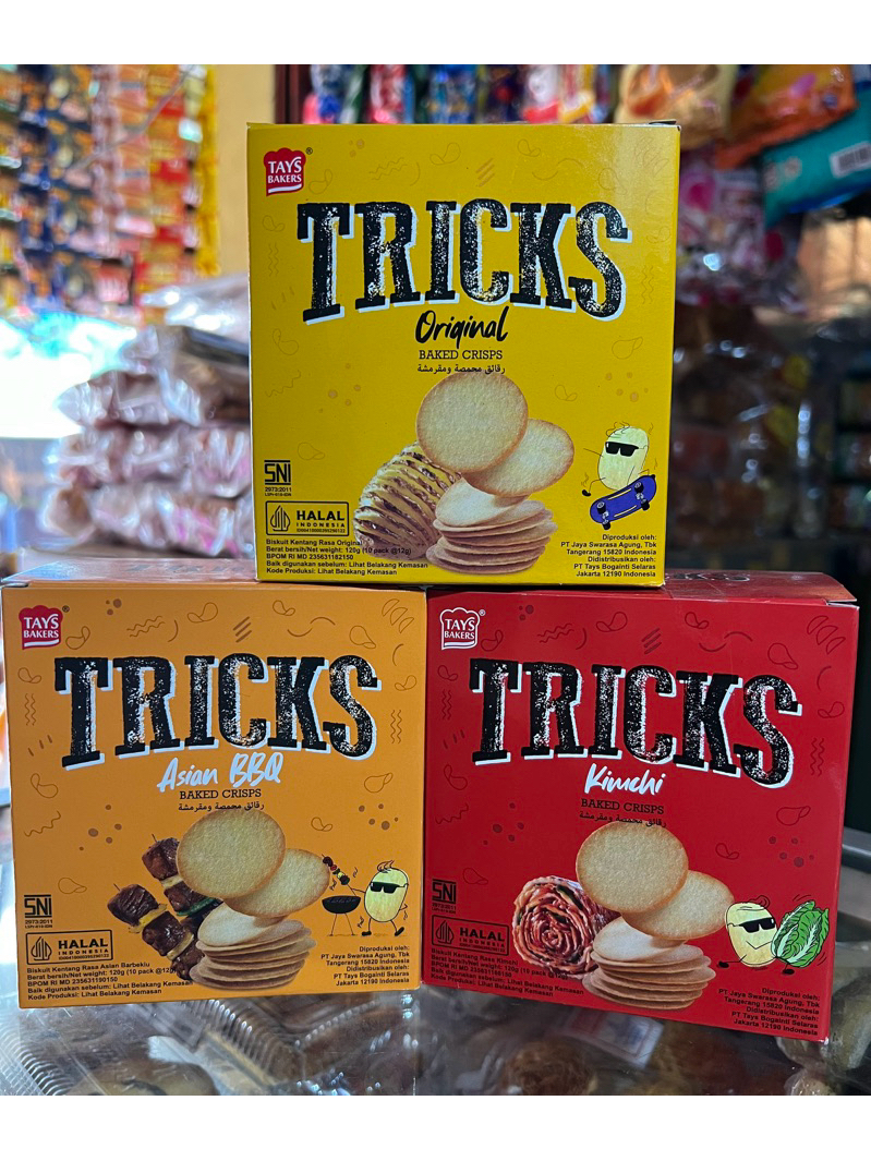 Jual Trick Biskuit Kentang Potato Baked Crisps ( 1 Box isi 10 Pcs ...