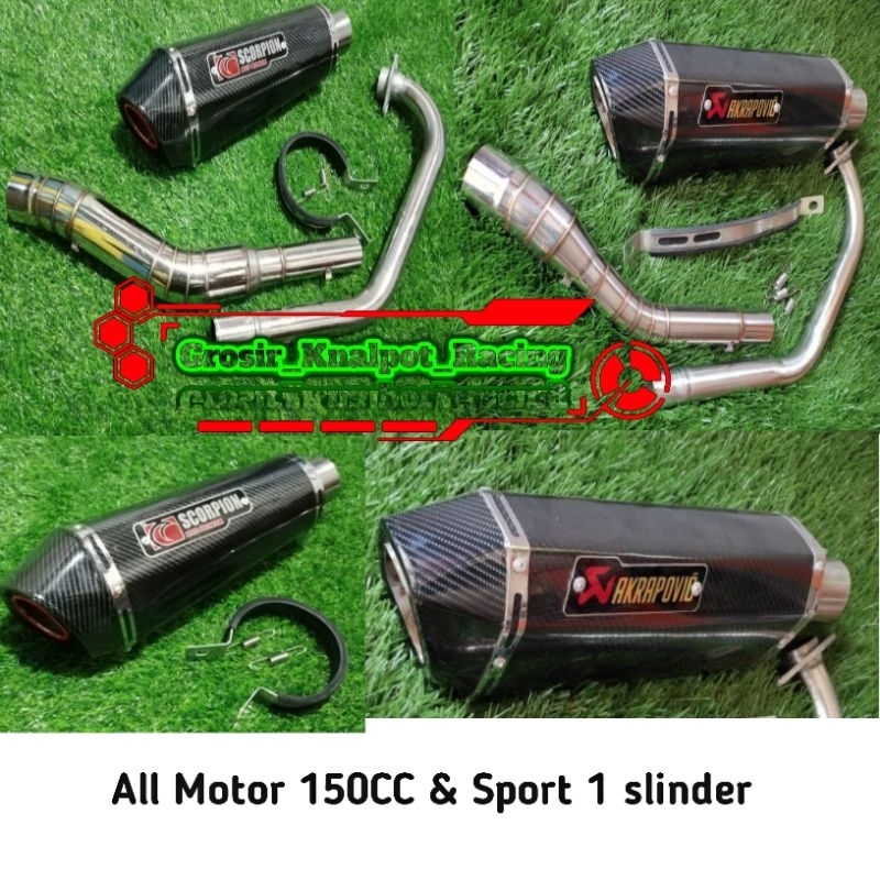 Jual Knalpot Scorpion Karbon & Akrapovic Layang karbon All Motor 150CC ...