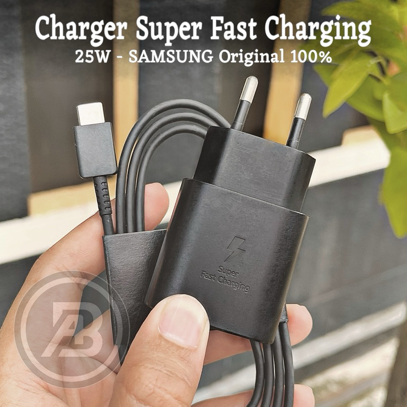 Jual Charger samsung 25w Original 100% Super Fast Charging asli 100% bawaan HP | Shopee Indonesia